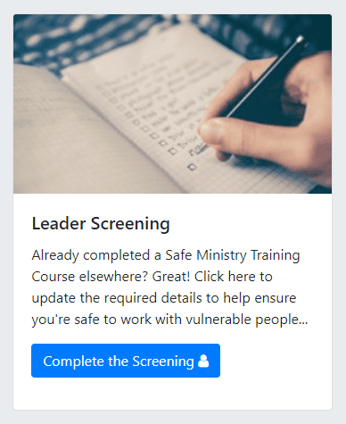 Already done a similar course? Great… let’s get you screened! – Safe ...