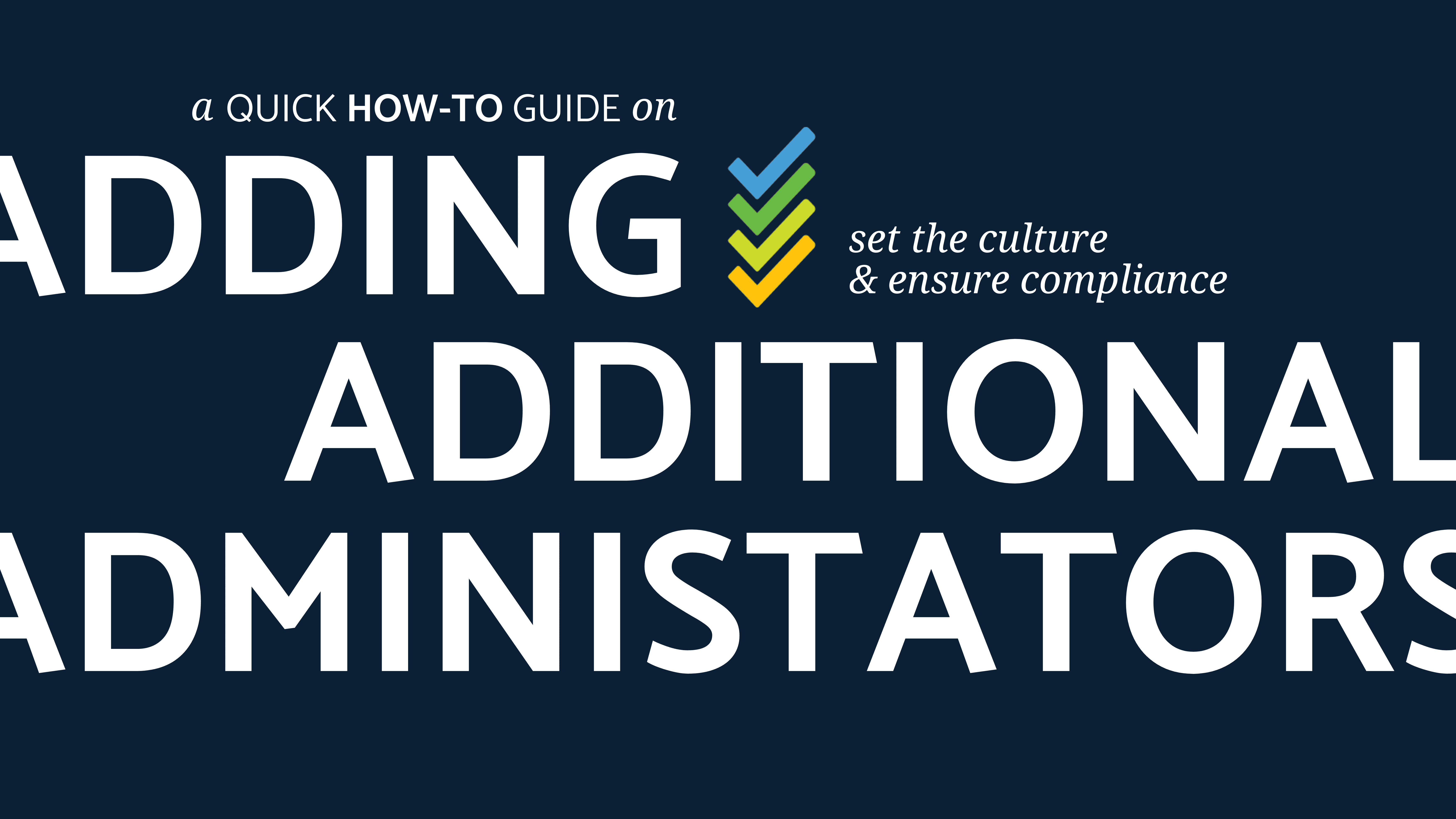 How to: Add Additional Administrators – Safe Ministry Check