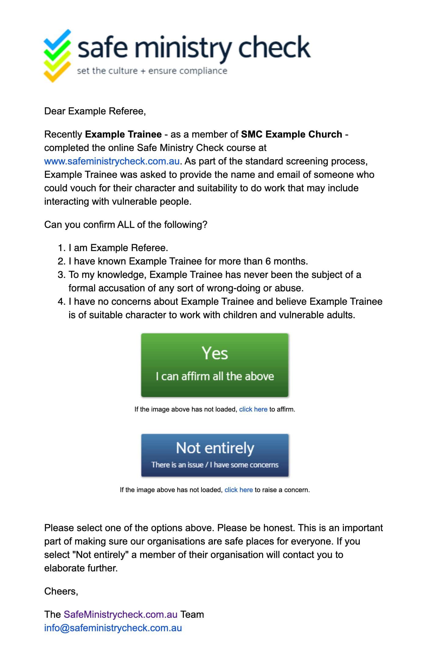 Automated Referee Checking – Safe Ministry Check