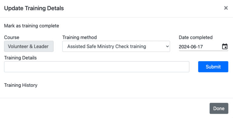 How to: Approve Prior Training – Safe Ministry Check