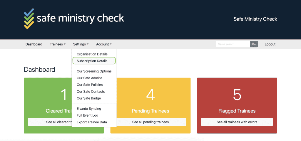 Quick How To Guide: Upgrading Your Account – Safe Ministry Check